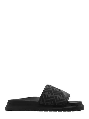 Fendi Logo Slides - Black
