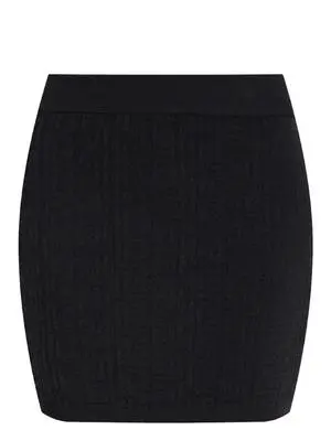 Balmain Jacquard Mini Skirt - Black