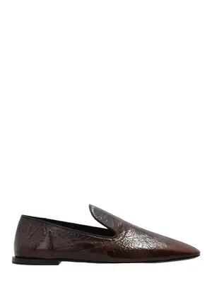 JIL SANDER Leather Loafers - Brown