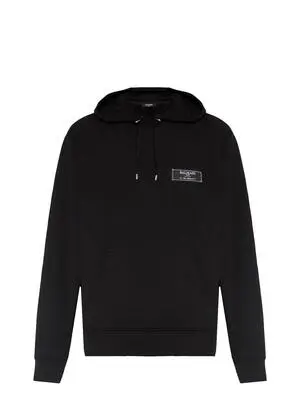 Balmain Oversized Cotton Hoodie - Black