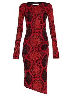 Attico Patterned Dress - Red