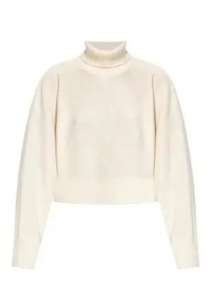 Michael Kors Loose-fit Wool Turtleneck Sweater - Cream
