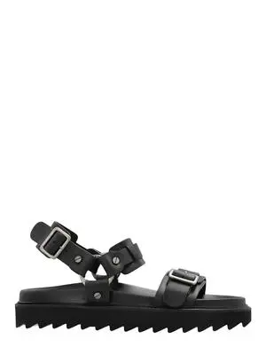 Acne Studios Leather Buckle Sandals - Black