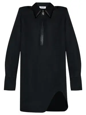 Attico Collared Mini Dress - Black