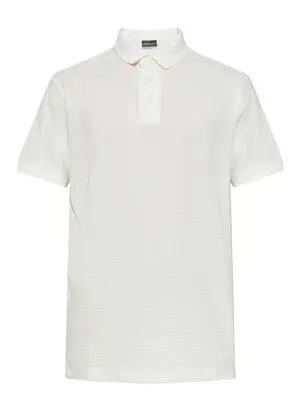 Emporio Armani Patterned Polo - Cream