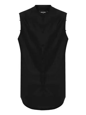 Dsquared2 Sleeveless Cotton Shirt - Black