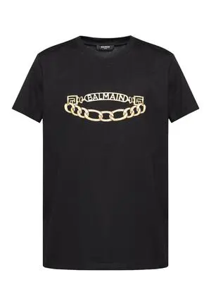 Balmain T-shirt With Print - Black