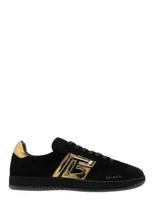 Balmain Low-top Leather Sneakers - Black