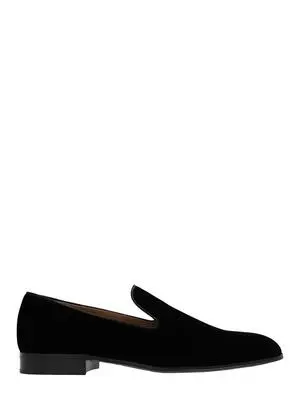 GIANVITO ROSSI Velvet Loafers - Black