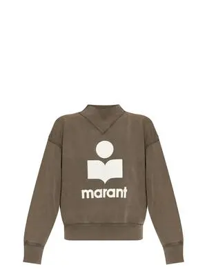 MARANT ETOILE Marant Etoile Moby Stand-Up Collar Sweatshirt Brown