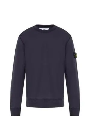 Stone Island Sweatshirt With Logo Patch - Navy Blue