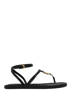 Givenchy 4g Raffia Sole Sandals - Black