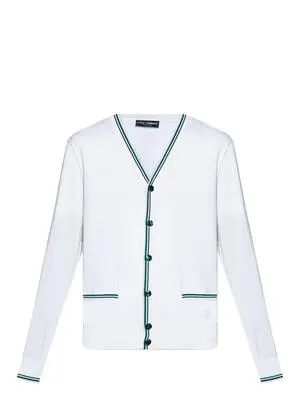 Dolce & Gabbana Silk Cardigan - White