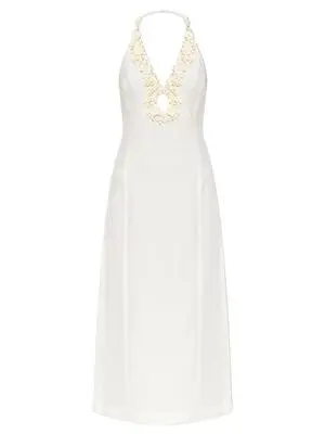 Cult Gaia Dress With Flower Appliqués - White