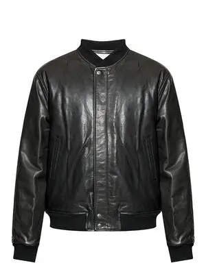 MARANT Blaike Leather Bomber Jacket - Black