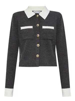 SELF-PORTRAIT Buttoned Cardigan - Grey