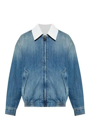 Loewe Denim Jacket With Contrasting Collar - Blue