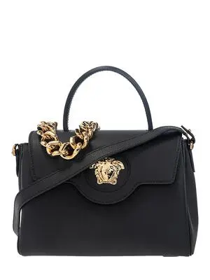 Versace La Medusa Medium Shoulder Bag - Black