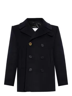 Givenchy Double-breasted Wool Pea Coat - Navy Blue