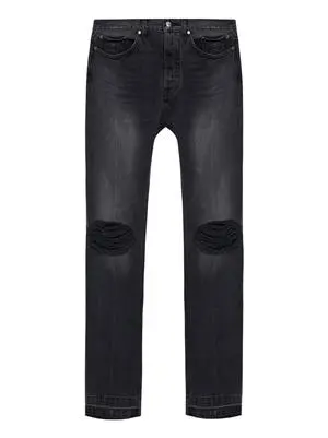 Rhude Washed-effect Jeans With Distressing - Black