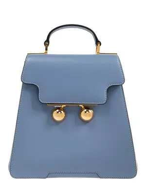 Marni Leather Trunkaroo Backpack Blue