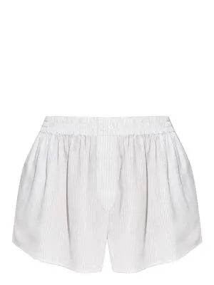 Alexander Wang Striped Lyocell Shorts - White