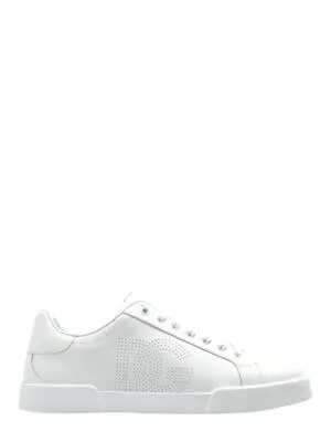 Dolce & Gabbana Logo Leather Sneakers - White