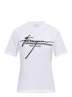 FERRAGAMO Logo T-shirt - White