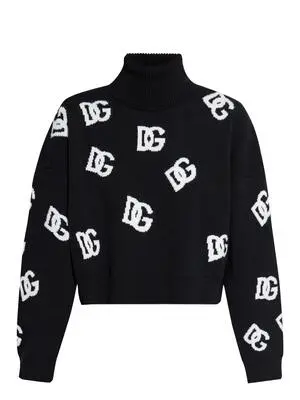 Dolce & Gabbana Logo Turtleneck - Black