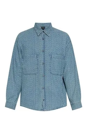 Emporio Armani Shirt With Monogram - Blue