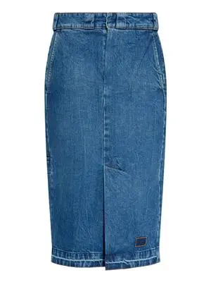 MAISON MARGIELA Midi-length Pencil Denim Skirt - Blue
