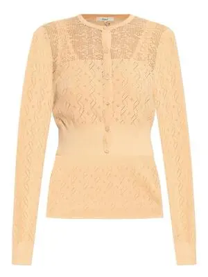 Chloé Cardigan With Strap Top - Orange