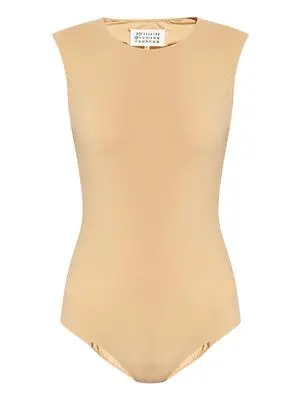 MAISON MARGIELA Sleeveless Bodysuit - Beige