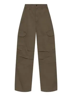 Acne Studios Wide-leg Cotton Trousers With Pockets - Green