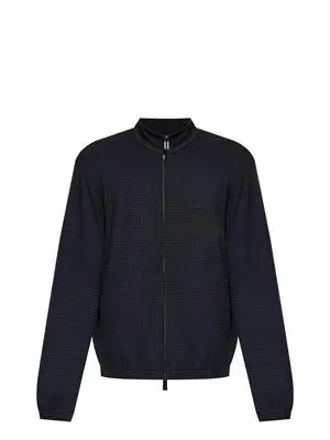 Emporio Armani Stand-up Collar Sweatshirt - Navy Blue