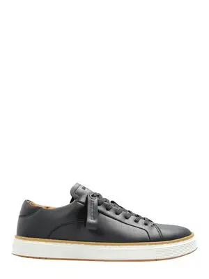 Emporio Armani Leather Sneakers - Black