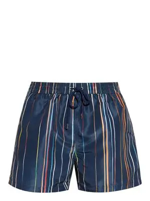 Paul Smith Striped Swim Shorts - Navy Blue