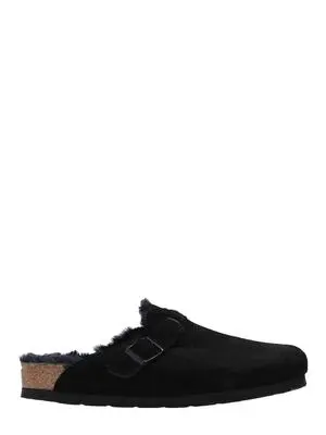 BIRKENSTOCK Boston Vl Suede Slides - Black