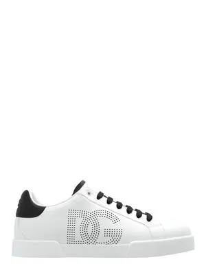 Dolce & Gabbana Logo Leather Sneakers - White