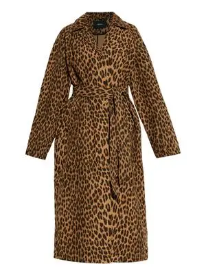 Zadig&Voltaire Leopard Print Cotton Coat - Brown