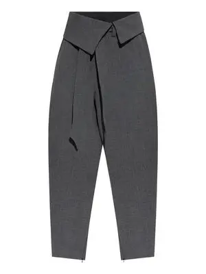 Attico High-waisted Trousers - Grey