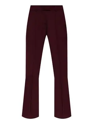 Attico Creased Virgin Wool Trousers - Burgundy