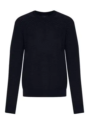Giorgio Armani Patterned Sweater - Navy Blue