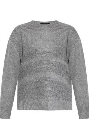 Fabiana Filippi Camel Wool Sweater With Side Slits - Grey