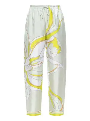 Tory Burch Printed Silk Trousers - Multicolour