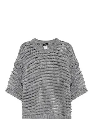 Fabiana Filippi Lurex Thread Camel Wool Jumper - Grey