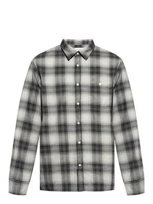 Officine Générale Plaid Pattern Shirt ‘alex - Grey
