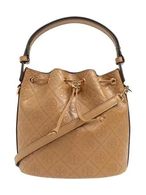 Tory Burch T-monogram Bucket Shoulder Bag - Brown