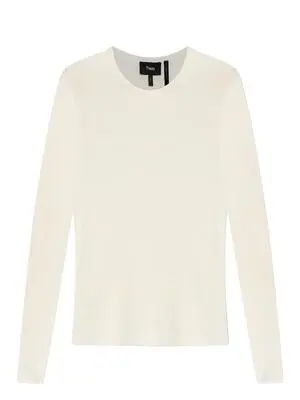 Theory Fitted Long-sleeve Top - White