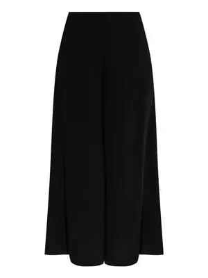 Theory Wide-leg 7/8 Length Trousers - Black